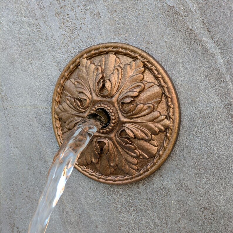 Water Spout Rosette 6" Pool Water Feature Wall Fountain Emitter Water ...