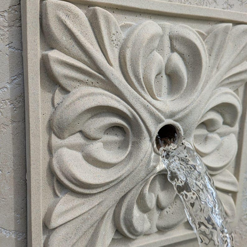 Wall Water Emitter 8" Pool Water Feature Water Spout Raised Pool Wall ...