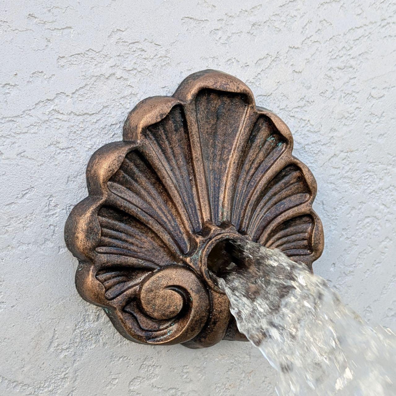 Water Spout Seashell Pool Water Feature Wall Fountain Emitter Raised ...