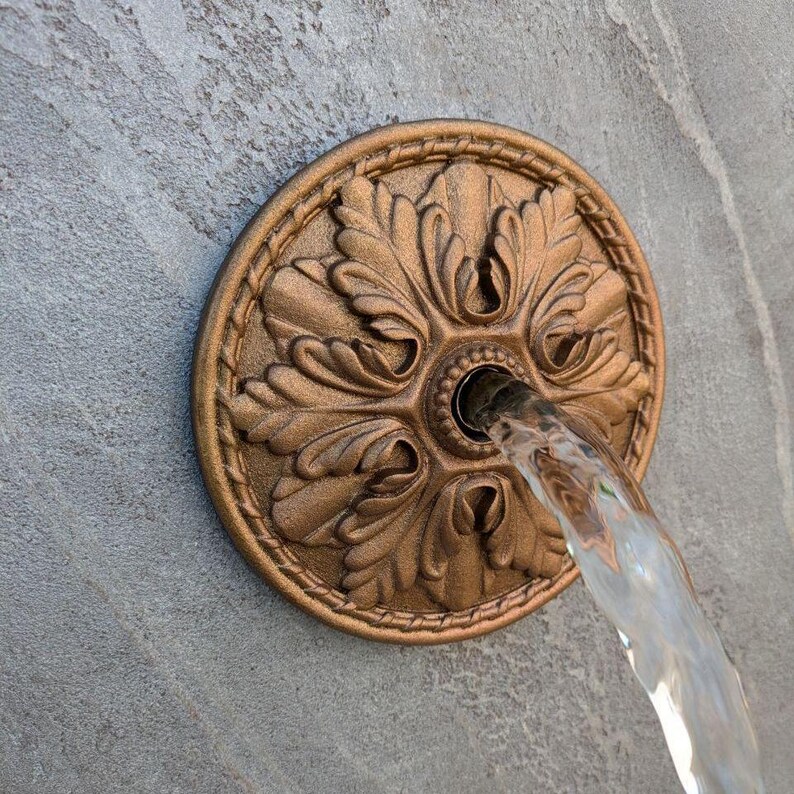 Water Spout Rosette 6" Pool Water Feature Wall Fountain Emitter Water ...