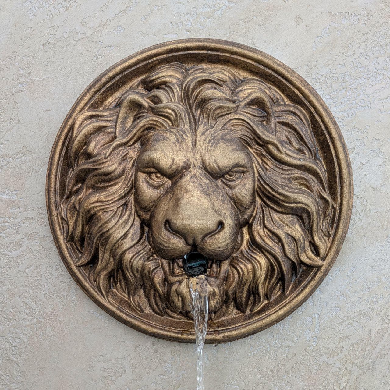 Lion Head 13'' Water Spout Pool Water Feature Wall Fountain Emitter ...