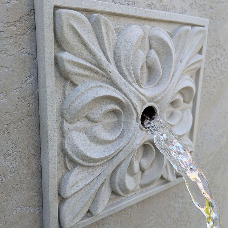 Wall Water Emitter 8" Pool Water Feature Water Spout Raised Pool Wall ...