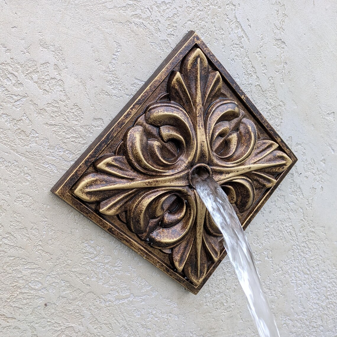 Set of 2 Items Water Spout 8" Pool Water Feature Raised Pool Wall ...