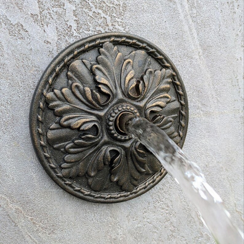 Water Spout Rosette 6" Pool Water Feature Wall Fountain Emitter Water ...