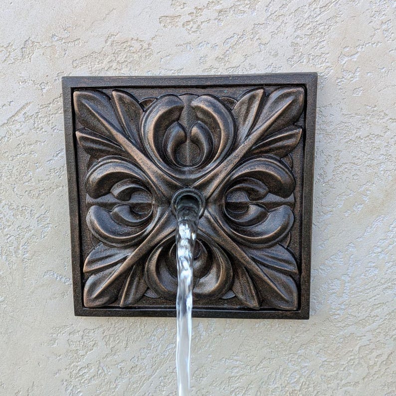 Wall Water Emitter 8" Pool Water Feature Water Spout Raised Pool Wall ...