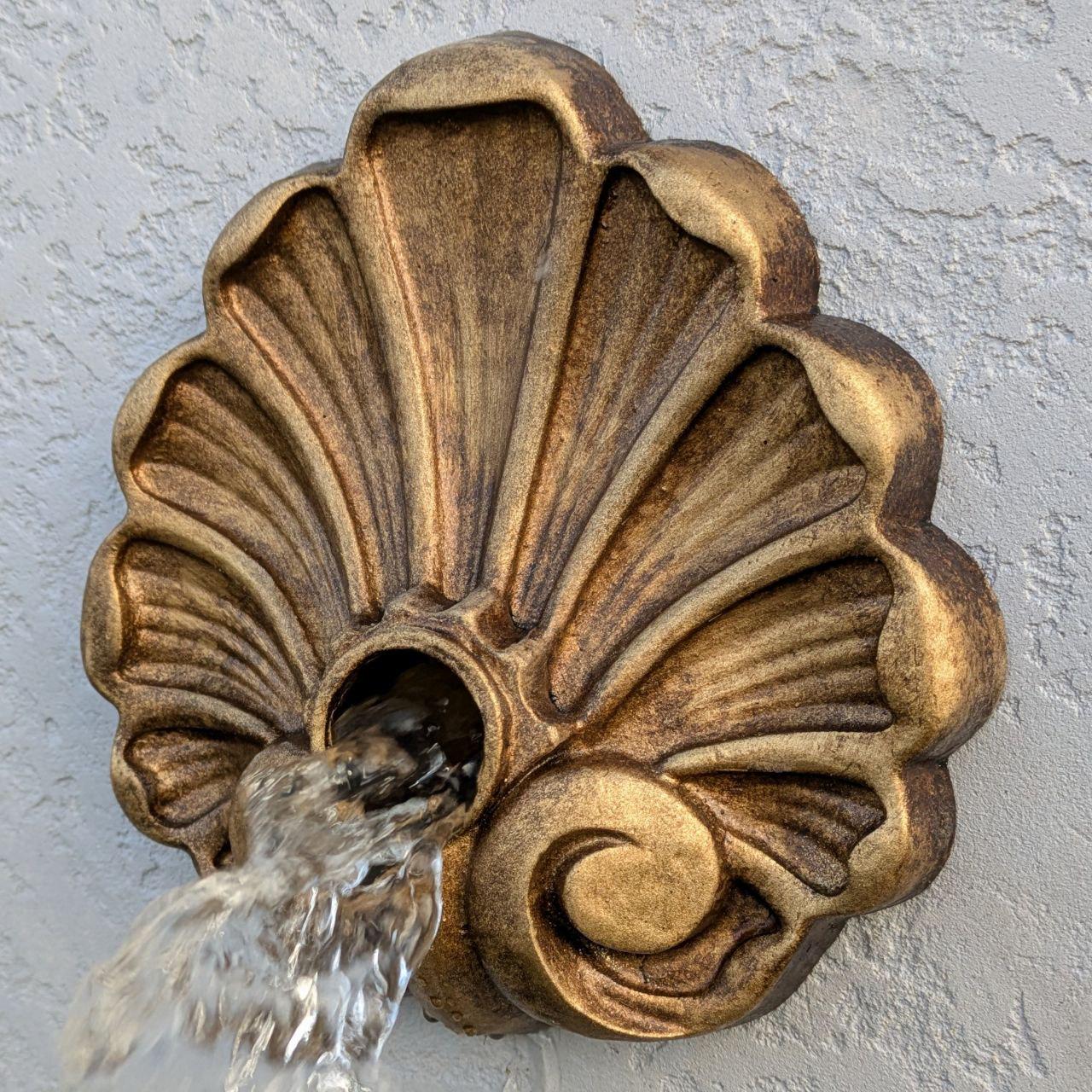 Water Spout Seashell Pool Water Feature Wall Fountain Emitter Raised ...