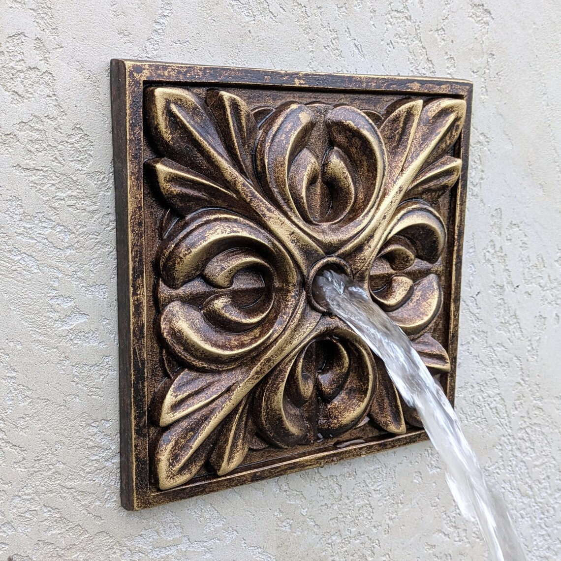 Set of 2 Items Water Spout 8" Pool Water Feature Raised Pool Wall ...