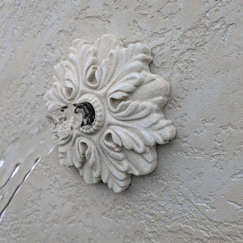Water Spout Rosette 5.1/4" Pool Water Feature Wall Fountain Emitter ...