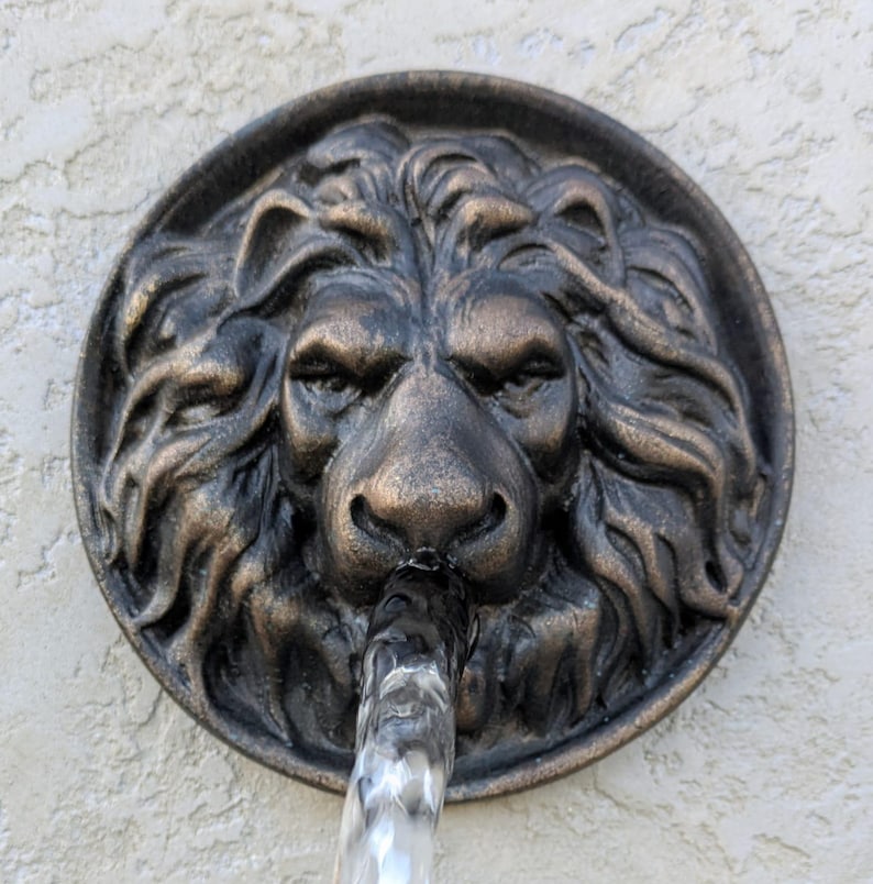 Lion Head Water Spout 6" Pool Spitters Water Feature Wall Fountain ...