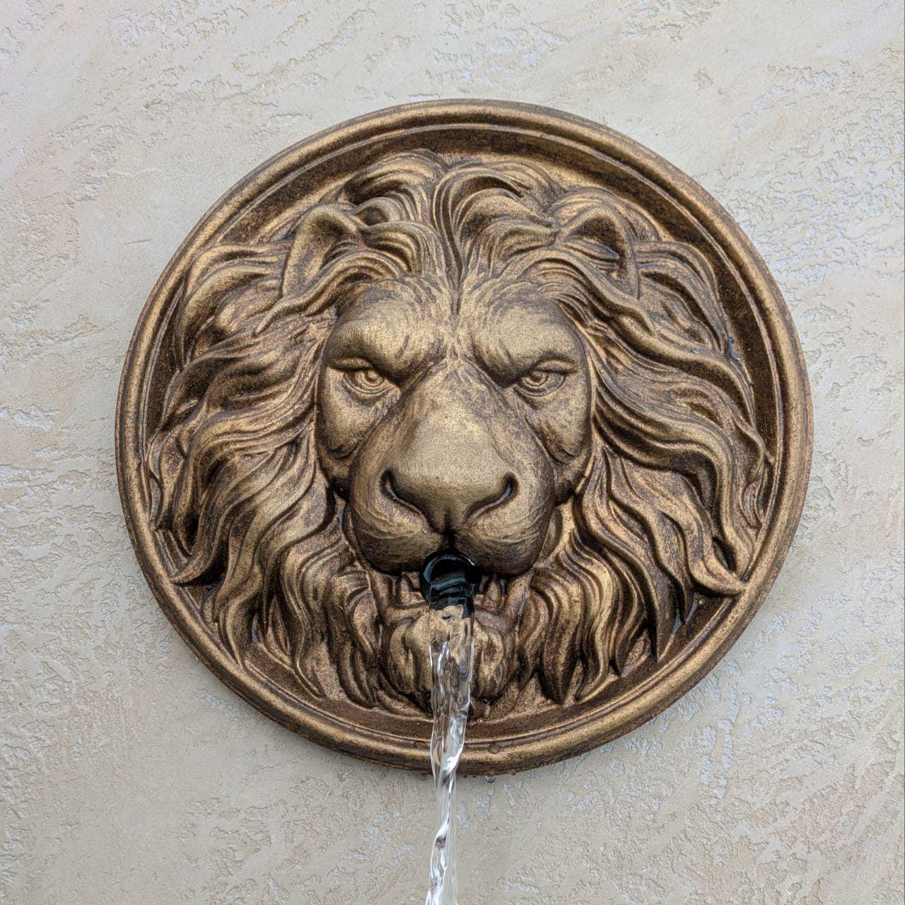 Lion Head 13'' Water Spout Pool Water Feature Wall Fountain Emitter ...