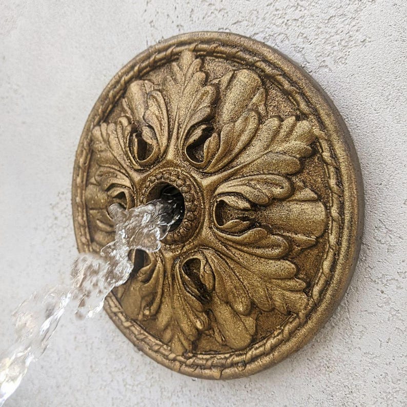 Water Spout Rosette 6" Pool Water Feature Wall Fountain Emitter Water ...