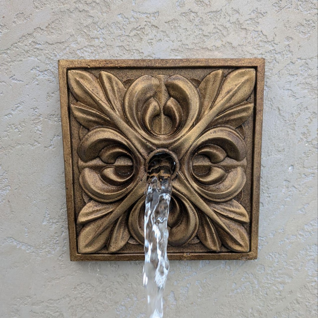 Wall Water Emitter 6" Pool Water Feature Water Spout Bronze Outdoor ...