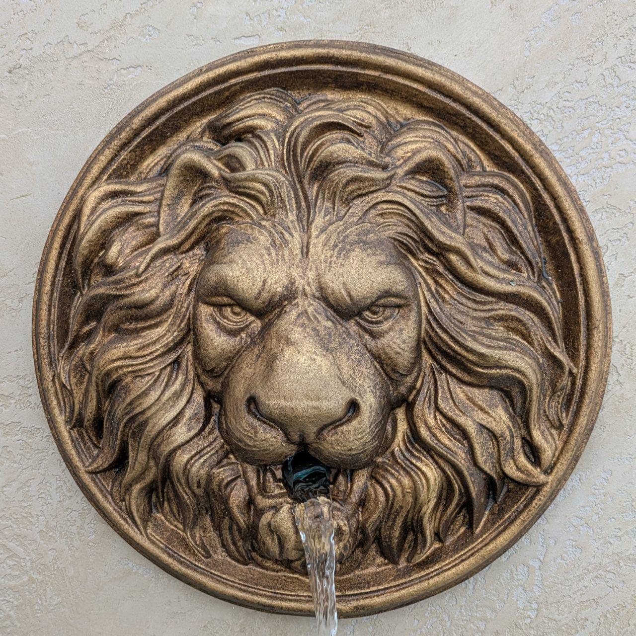 Lion Head 13'' Water Spout Pool Water Feature Wall Fountain Emitter ...