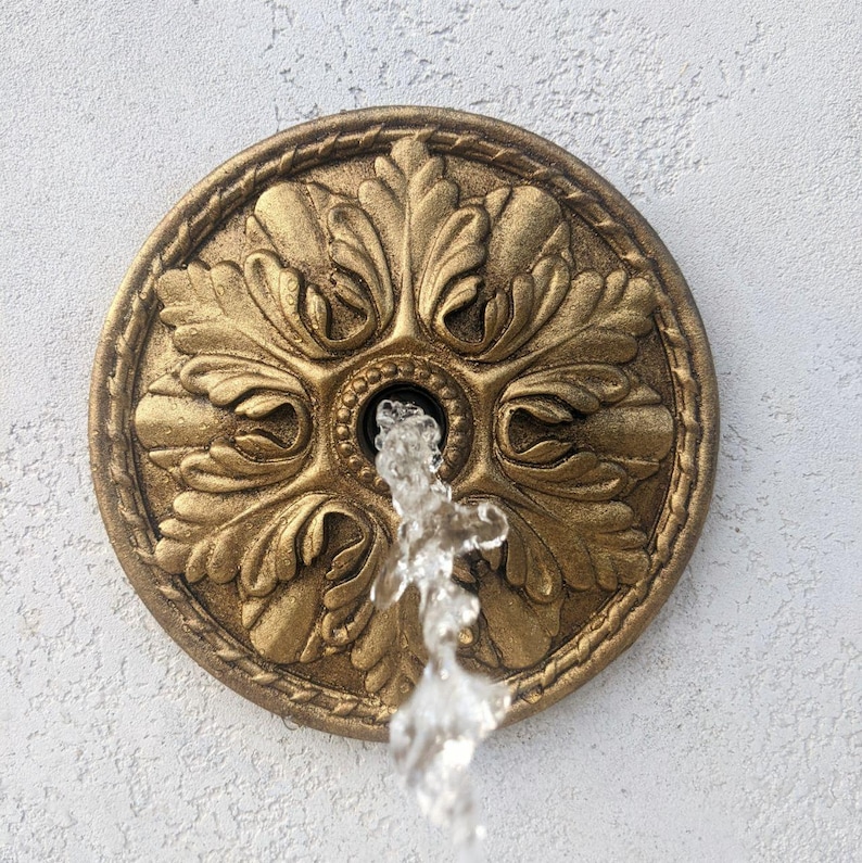 Water Spout Rosette 6" Pool Water Feature Wall Fountain Emitter Water ...