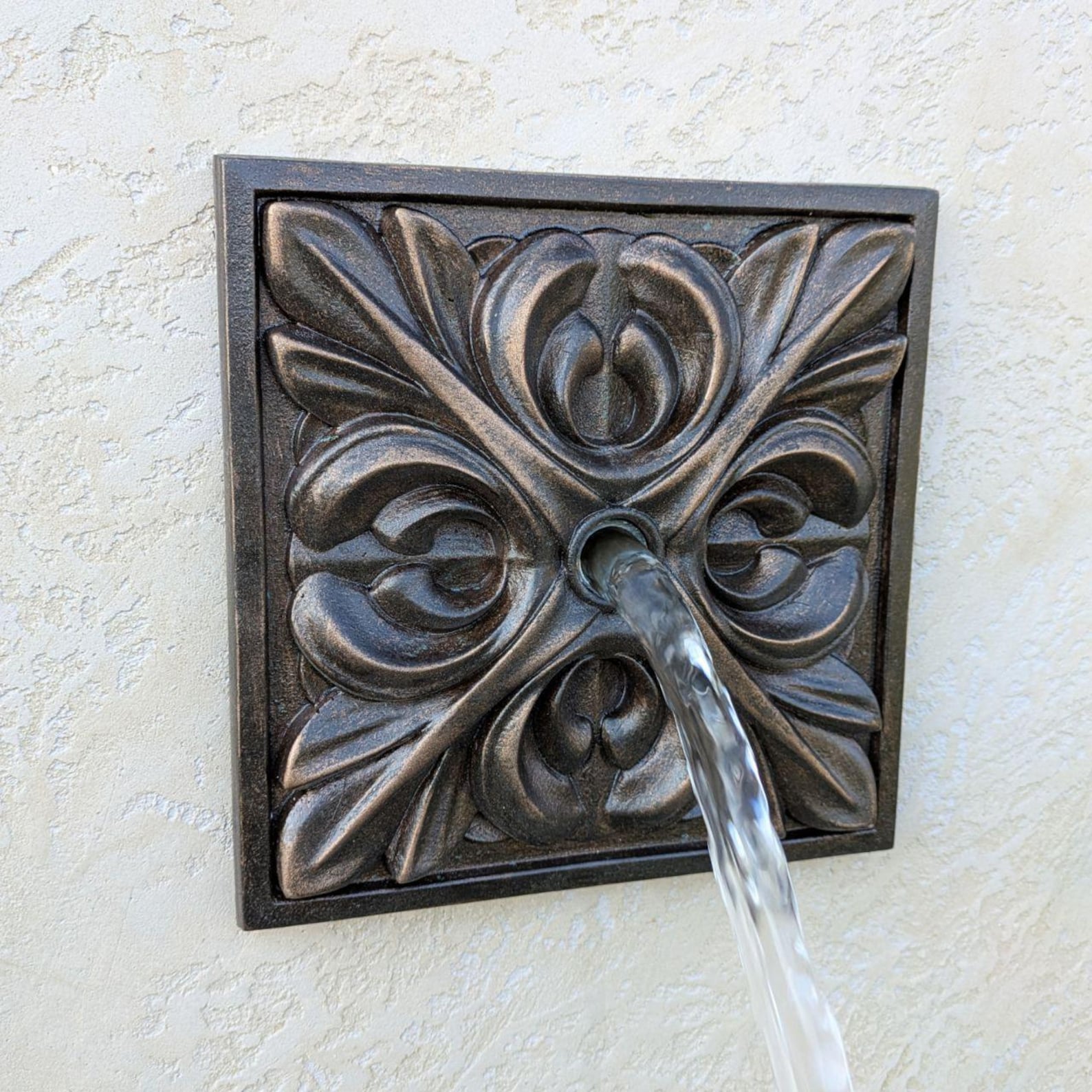 Wall Water Emitter 8" Pool Water Feature Water Spout Raised Pool Wall ...