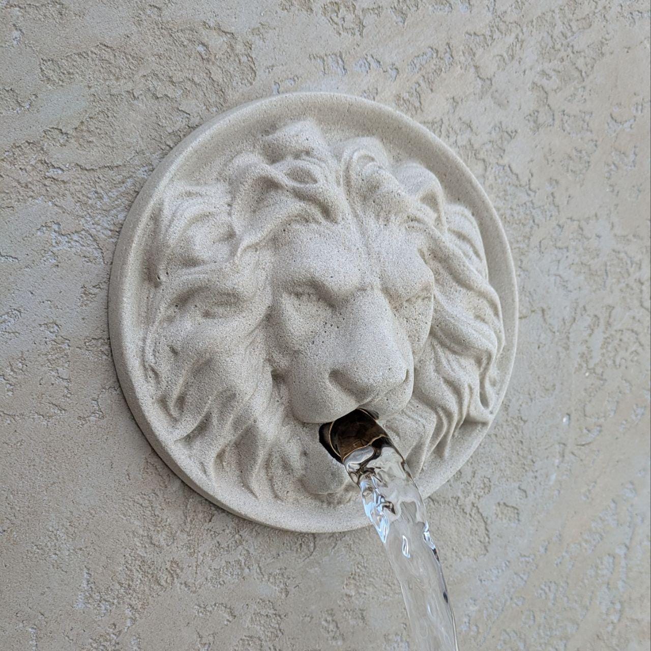Lion Head Water Spout 6" Pool Water Feature Wall Fountain Emitter Lion ...