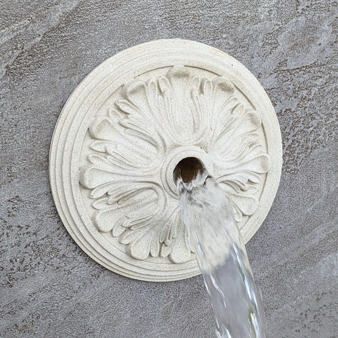 Wall Water Emitter 6.5" Pool Water Feature Water Spout Raised Pool Wall ...