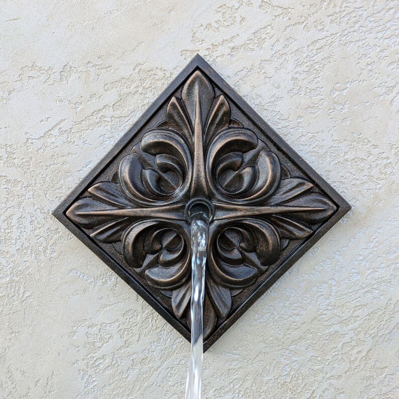 Wall Water Emitter 8" Pool Water Feature Water Spout Raised Pool Wall ...