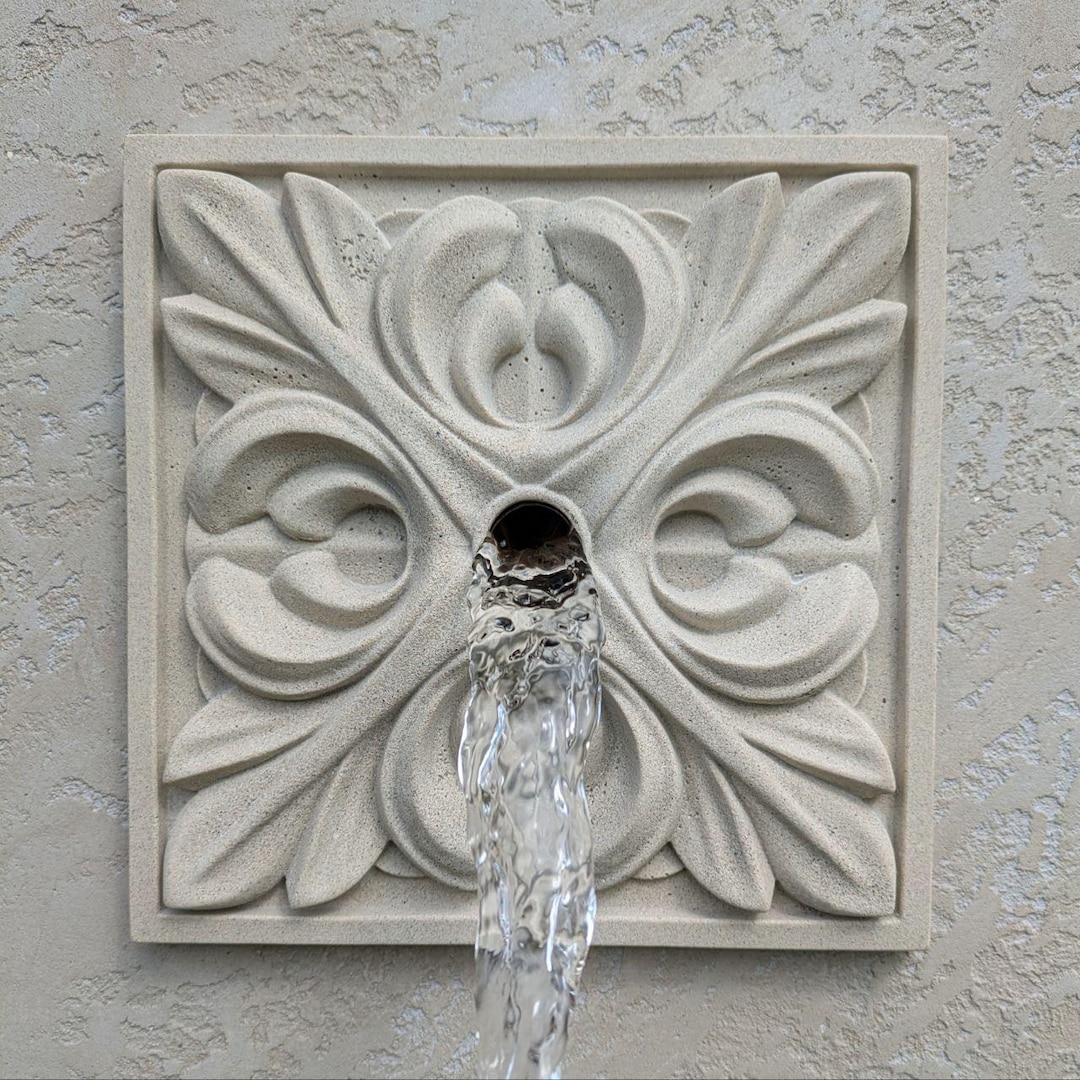 Wall Water Emitter 8" Pool Water Feature Water Spout Raised Pool Wall ...