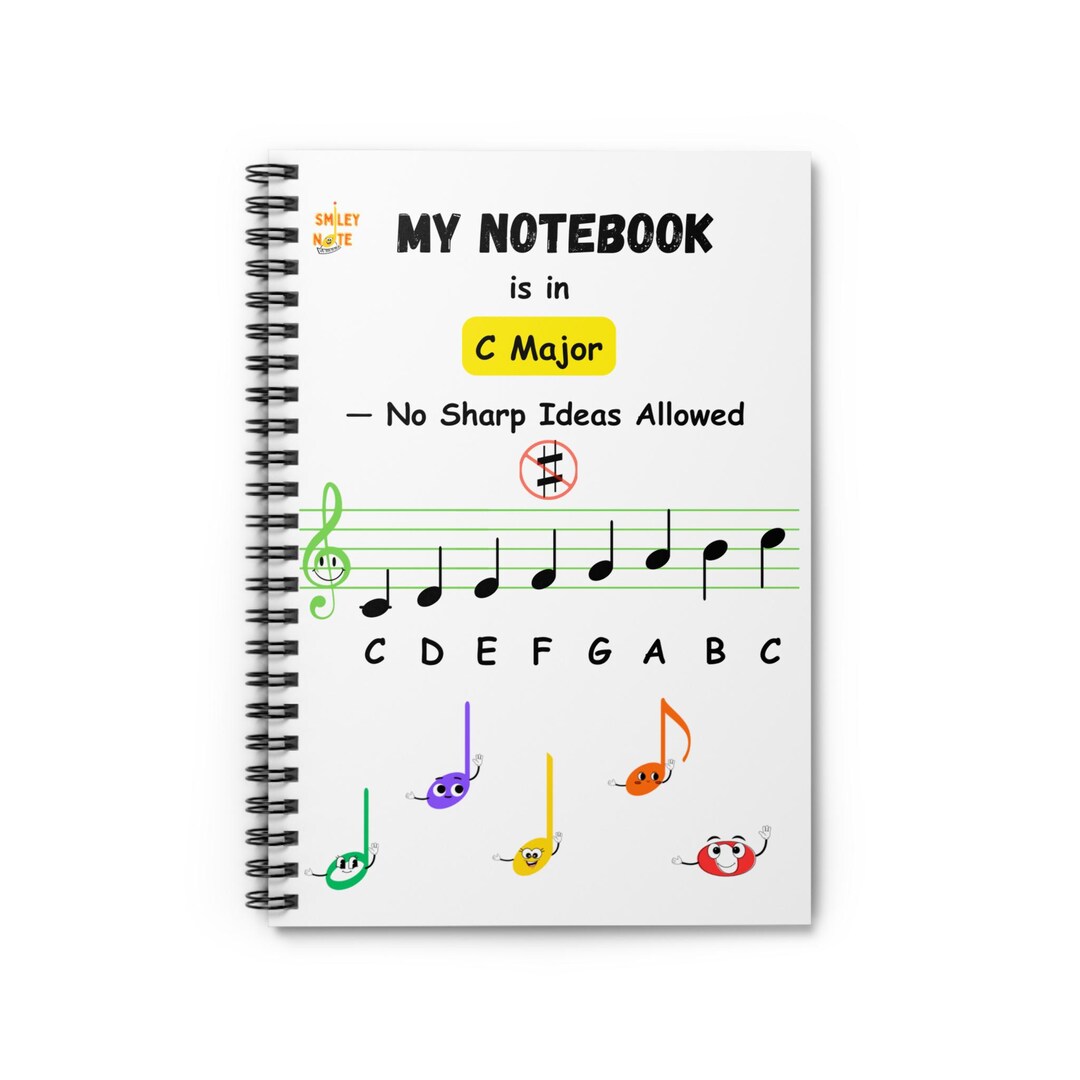 Musical Spiral Notebook - Fun C Major Design, Perfect for Music Lovers ...
