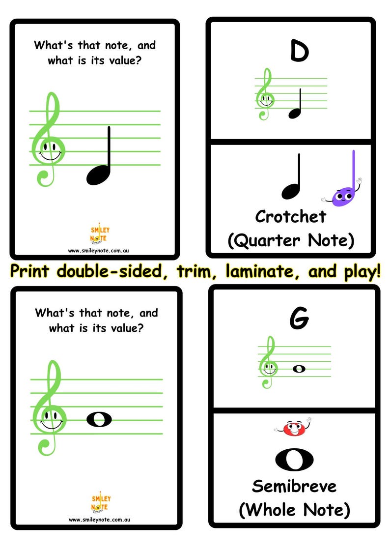 Make Learning Music FUN With the Smiley Note - Printable MUSIC ...