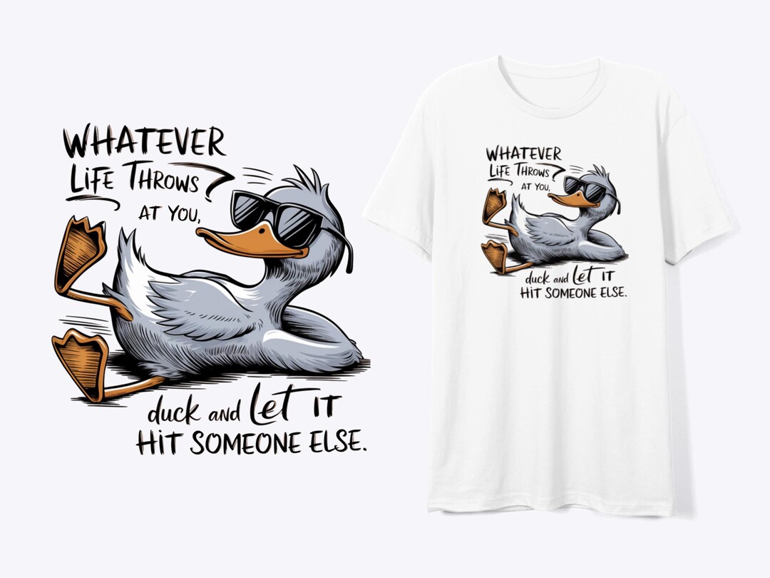 Funny Sarcastic Duck PNG | Snarky Retro Design | Attitude & Humor - Etsy