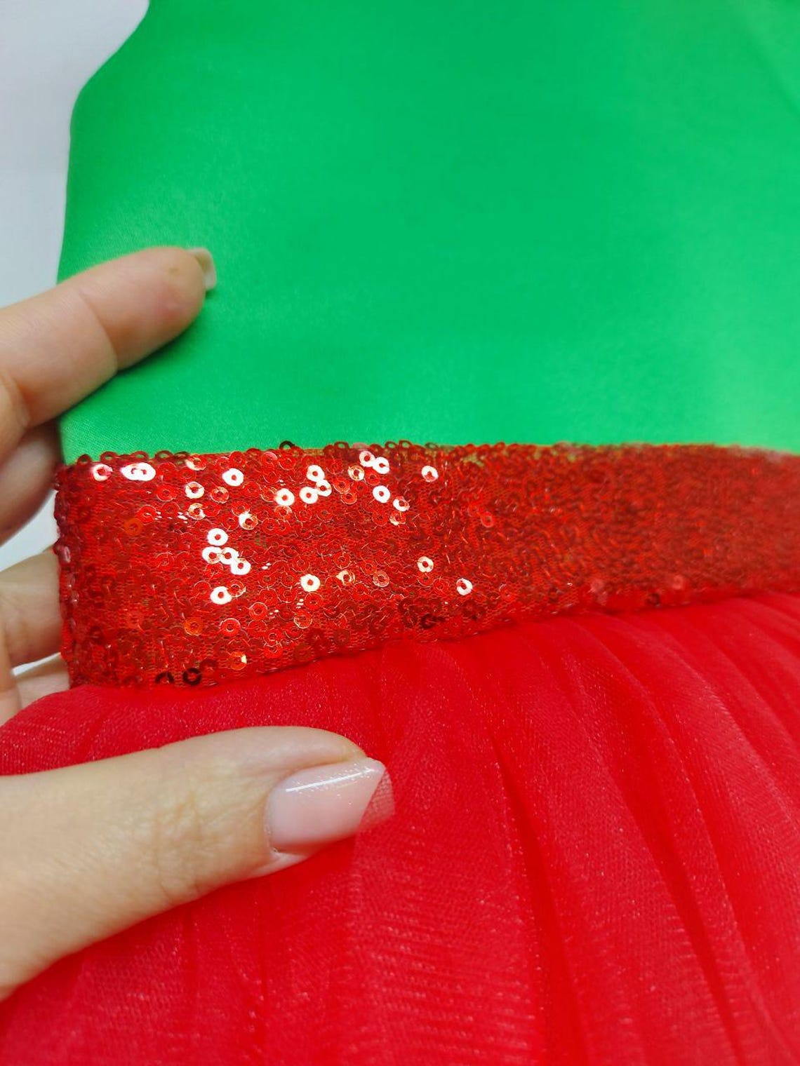 Christmas Dress for Girl – Green and Red Tulle High Low Holiday Party ...