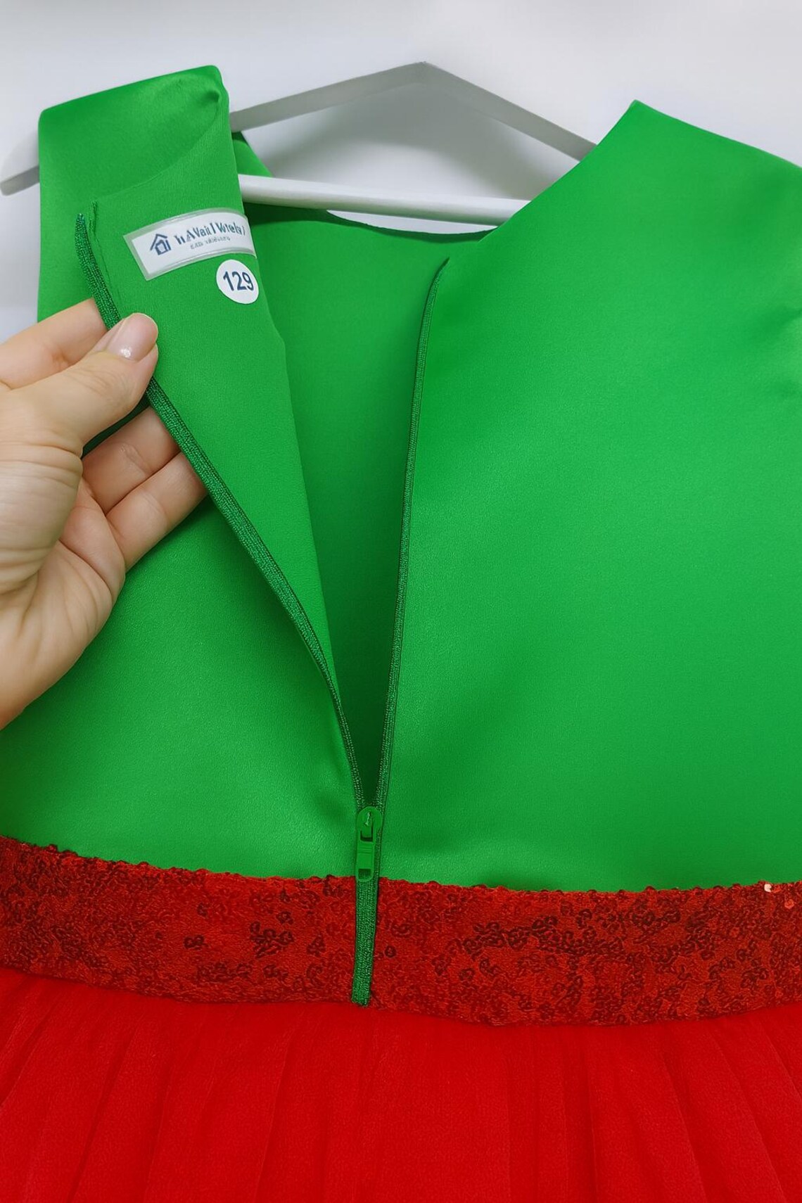 Christmas Dress for Girl – Green and Red Tulle High Low Holiday Party ...
