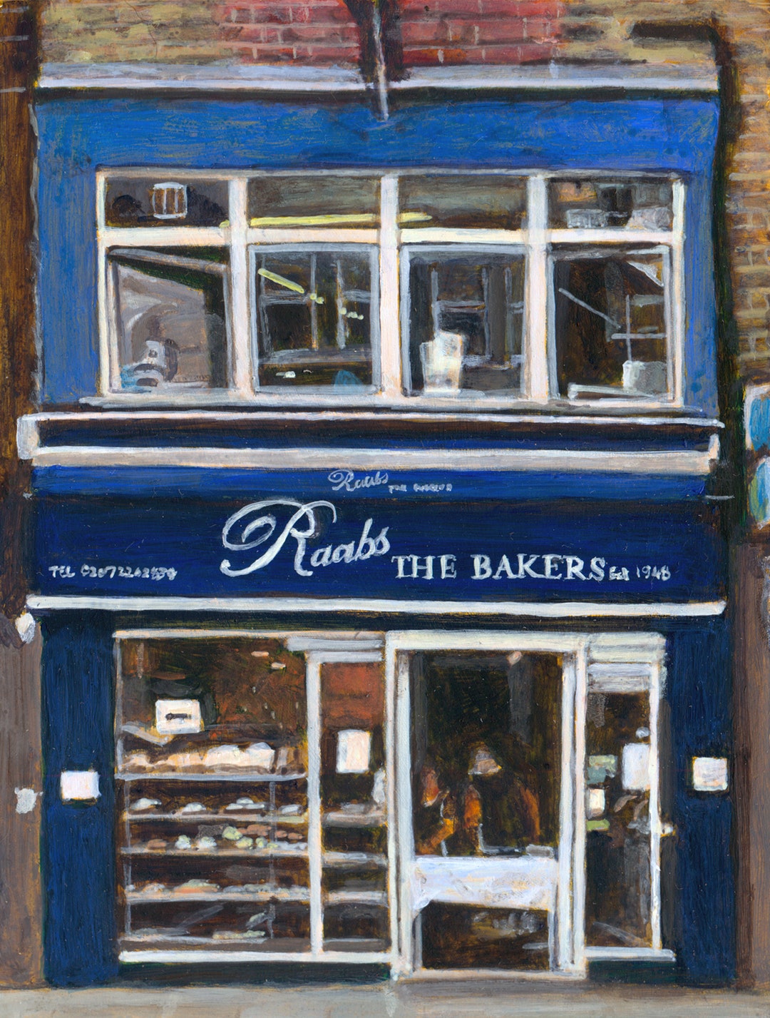 London Old Shopfront ⦁ A3 Giclee Print ⦁ Realism Painting ⦁ Raab's the ...