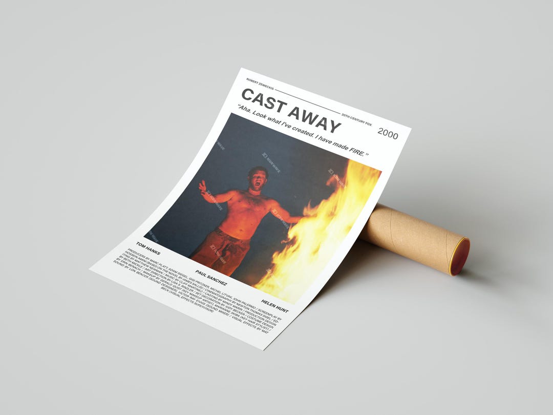 Cast Away Movie Poster, With A Quote From the Movie (light Version 1 ...