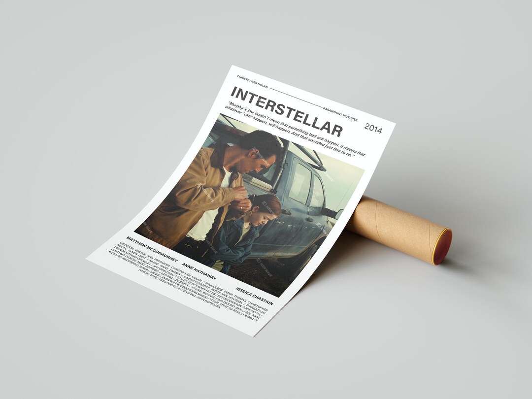 Interstellar Movie Poster, With A Quote From the Movie (light Version 1 ...