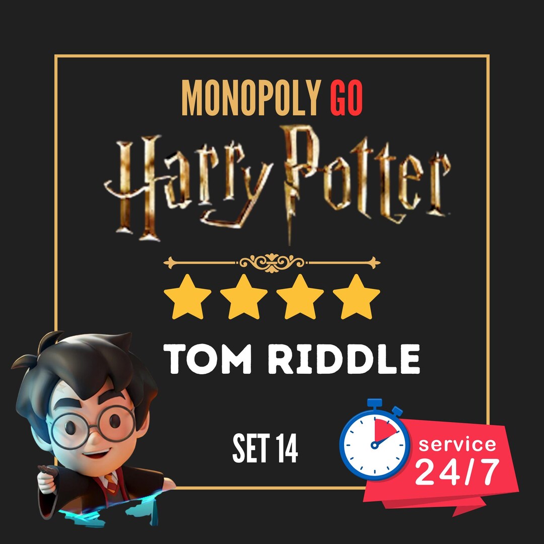 Tom Riddle Stickers Set -14- Monopoly_go Sticker 4 Star - Harry_potter ...