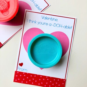 Playdoh Valentine - Instant Download - You're A-doh-able Digital ...
