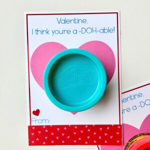 Playdoh Valentine - Instant Download - You're A-doh-able Digital ...