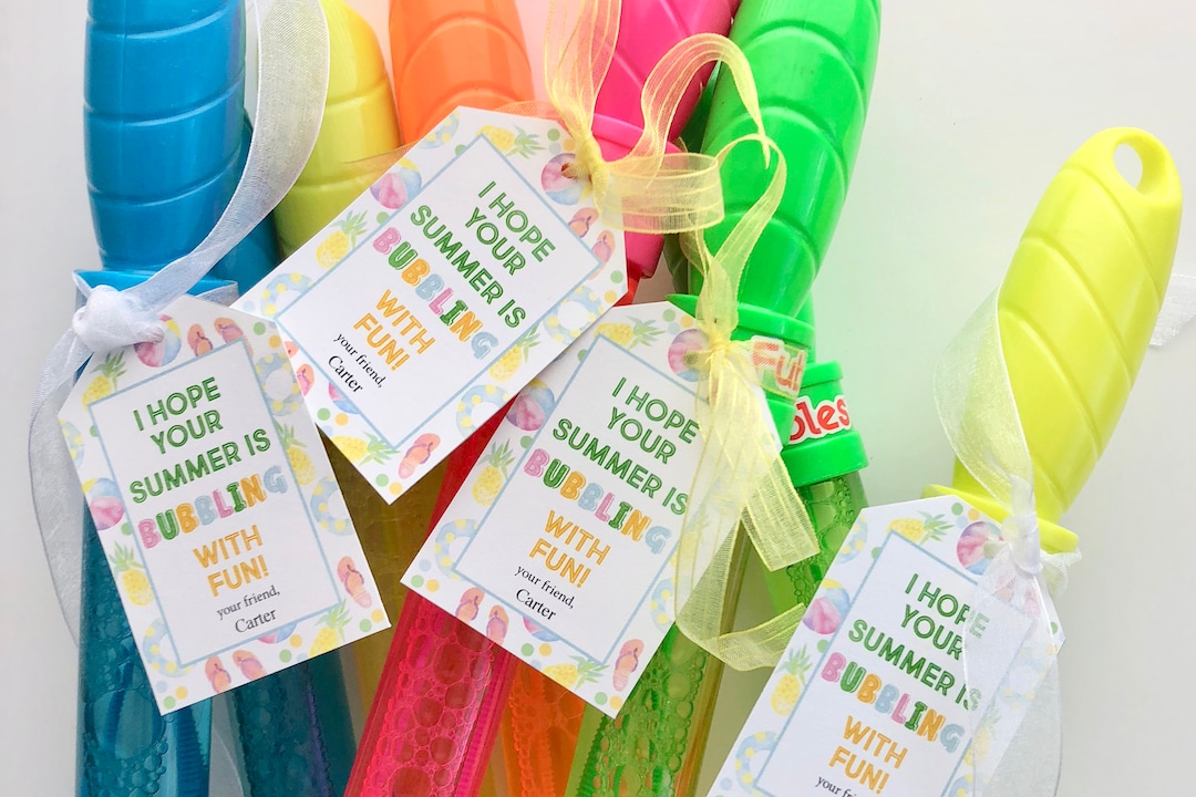 Summer Bubbles Tag I Print at Home Tag I Hope Your Summer is Bubbling ...