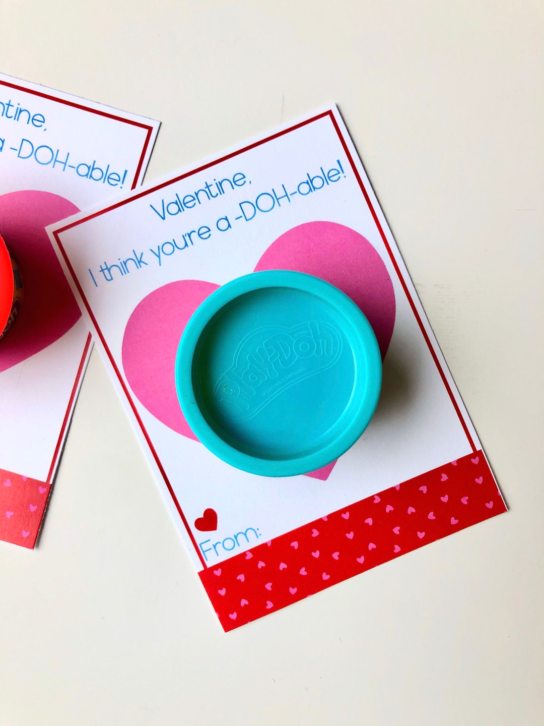 Playdoh Valentine - Instant Download - You're A-doh-able Digital ...