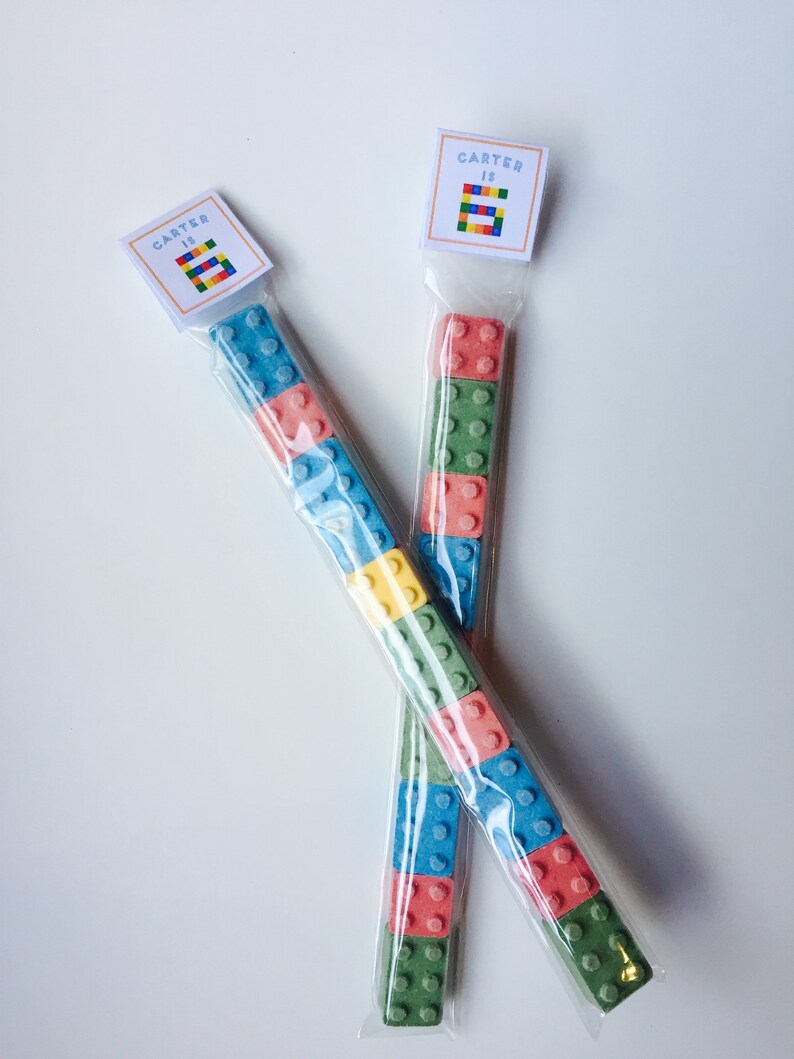 Building Bricks Birthday Favor Candy Favors Custom Candy - Etsy