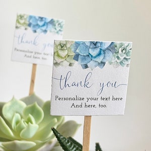 Thank You Plant Sticks I Mini Succulent Plant Sticks I Thank You I ...