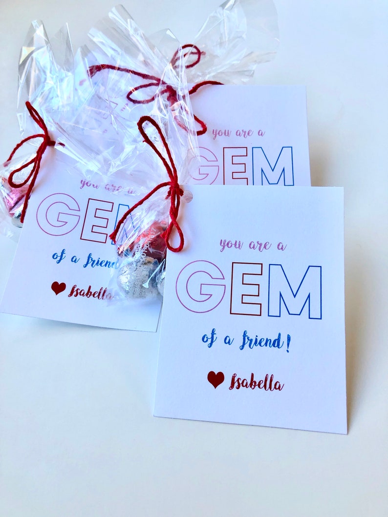 You're A Gem Customized Printable Tag Custom Valentine | Etsy