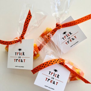 Trick or Treat Gift Tag Printable AUTO DOWNLOAD Happy Halloween Gift ...