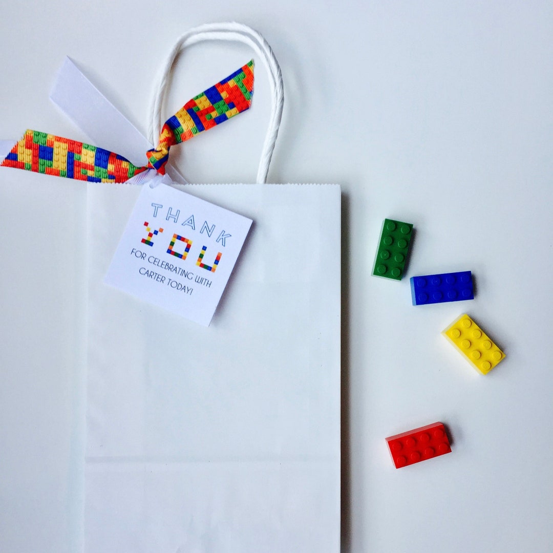 Birthday Party Favor Tags for Bricks Themed Party I Print at Home I ...