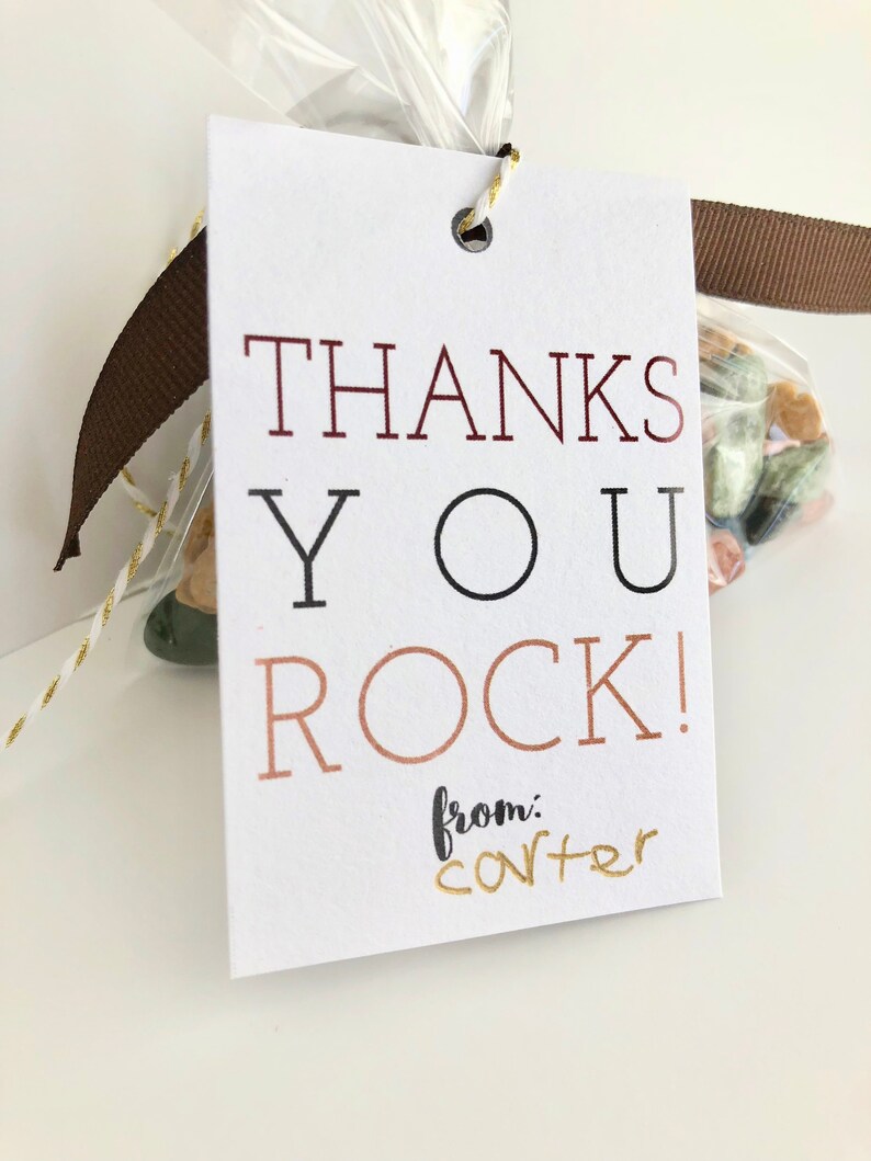 Auto Download thank You You Rock Gift Tag - Etsy