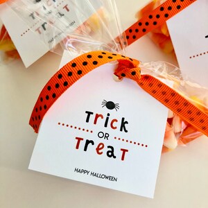 Trick or Treat Gift Tag Printable AUTO DOWNLOAD Happy Halloween Gift ...