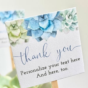Thank You Plant Sticks I Mini Succulent Plant Sticks I Thank You I ...