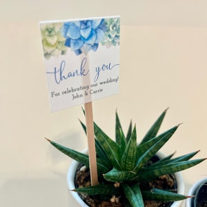 Thank You Plant Sticks I Mini Succulent Plant Sticks I Thank You I ...