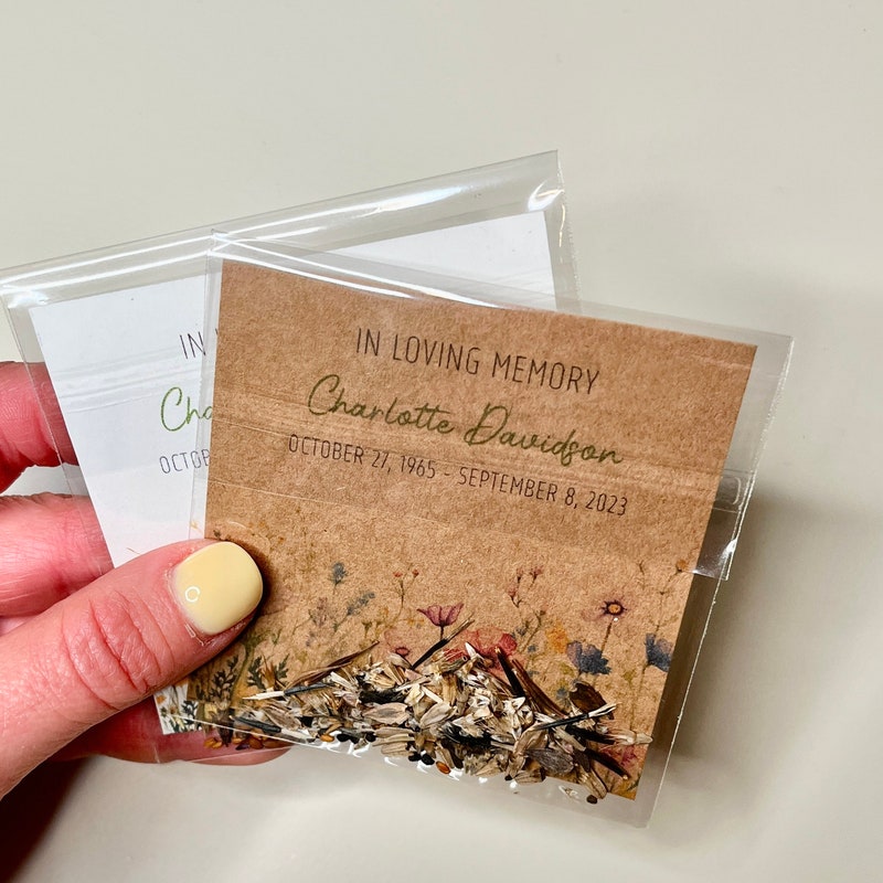 Memorial Seed Packet - Etsy