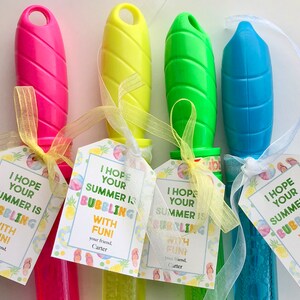 Summer Bubbles Tag I Print at Home Tag I Hope Your Summer is Bubbling ...