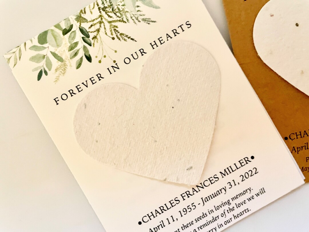 Flower Seed Paper Memorial Favors Eco Friendly Love Grows - Etsy