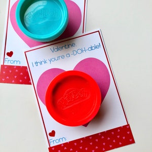 Playdoh Valentine - Instant Download - You're A-doh-able Digital ...