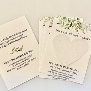Flower Seed Paper Memorial Favors Eco Friendly Love Grows - Etsy
